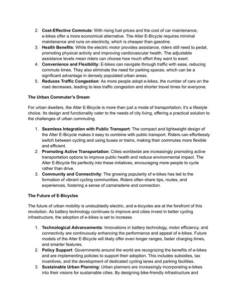 Ppt Exploring The Alter E Bicycle Revolutionizing Urban Commutes Powerpoint Presentation Id