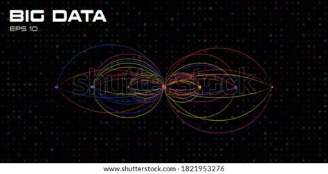 Big Data Visualization Algorithms Arc Line Stock Vector Royalty Free