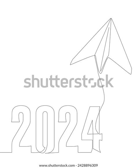 One Continuous Line Paper Airplane Number Stock Vector Royalty Free 2428896309 Shutterstock