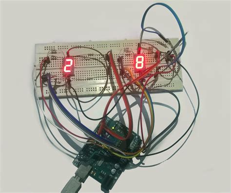 Simple Seven Segment Temperature Display Using Arduino Инструмент