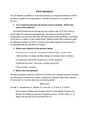 PICOT Worksheet Sample Docx PICOT Worksheet You Will Identify A Problem Or Issue That Nursing