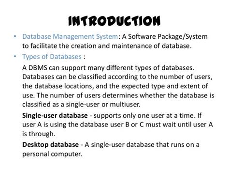 Single User Vs Multi User Databases