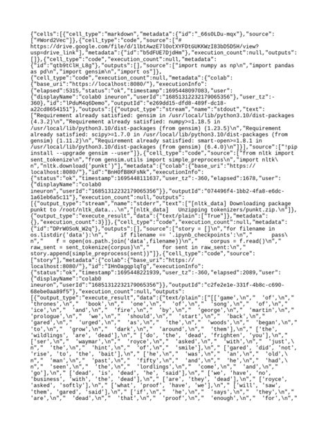 3text Representation Word Embeddings 2ipynb Pdf