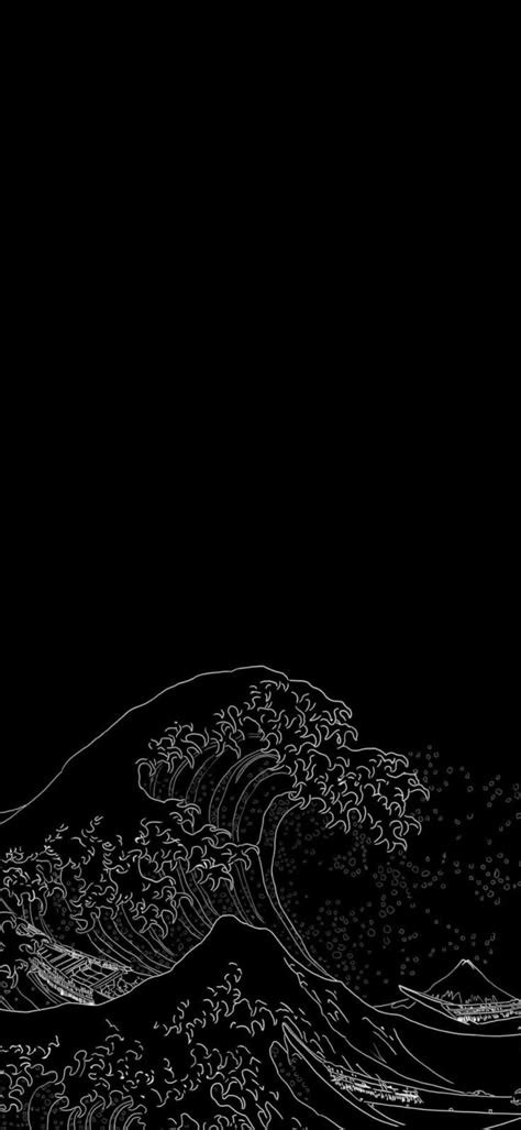 Black And White Waves Wallpaper