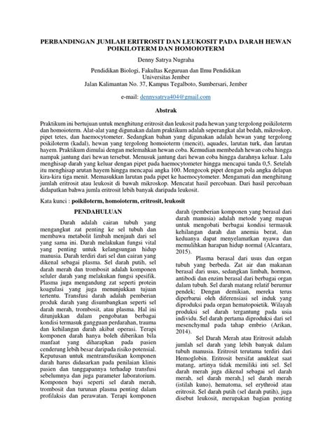 Laporan Eritrosit Leukosit Pdf