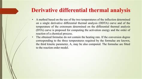 DIFFERENTIAL THERMAL ANALYSIS DTA Pptx Chemistry Science