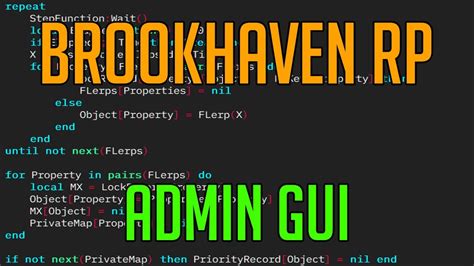 Brookhaven Rp Hackscript Admin Gui Youtube