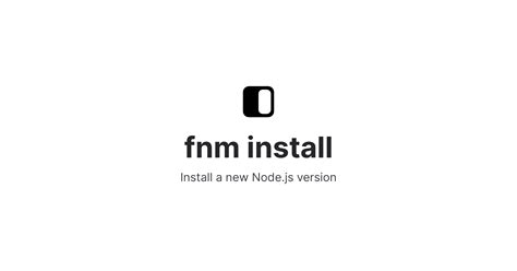 Fnm Install Version Fig