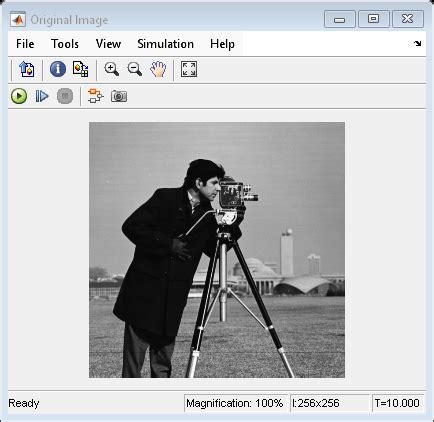 Median Based Image Thresholding MATLAB Simulink