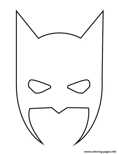 Batman Mask Coloring Page Printable Free Templates