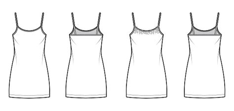 세미즈 드레스 슬립웨어 파자마 테크니컬 패션 일러스트와 미니 길이 레이스 오버사이즈 스쿱 넥 캐미 0명에 대한 스톡 벡터 아트 및 기타 이미지 Istock