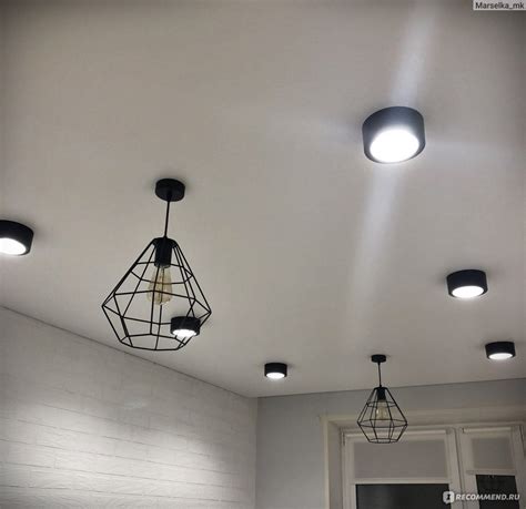 Черные светильники на белом потолке 74 фото