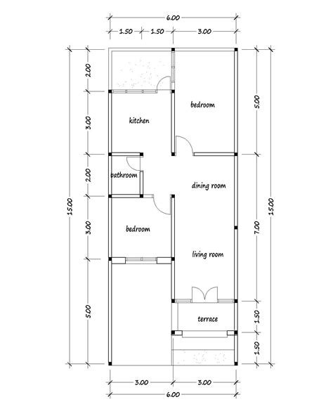 Narrow Bungalow House Plans