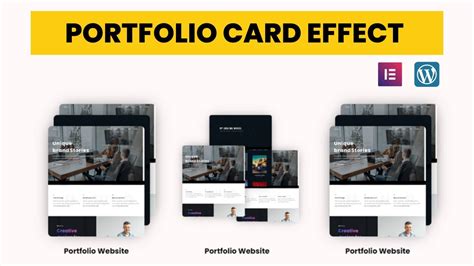 How To Create Portfolio Card Effect Using Elementor Wordpress