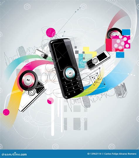 Mobile Vector Abstract Illustration Stock Vector Illustration Of Stop Sample 13963114