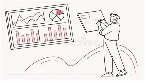 Analyzing Data Charts Business Analytics And Report Review Scene Vector Design Generative Ai