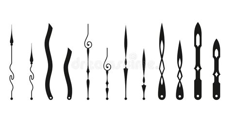 Clock Pointer Arrows Black Silhouette Chronometer Elements Clock Arms Clock Pointer Arrows Black Silhouette Chronometer Elements Clock Arms