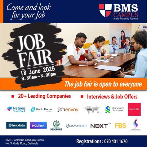 Ready To Land Your Dream Job Join The Bms Job Fair