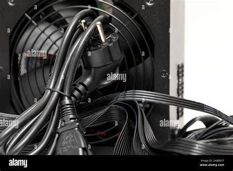 Modular Power Supply With Cables For Desktop Pc Stock Photo Alamy