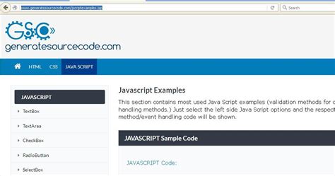 Java Script Validation Methods