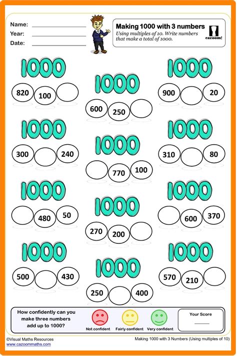 Making 1000 With 3 Numbers