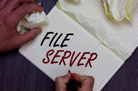 Word Writing Text File Server Business Concept For Device Which Controls Access To Separately
