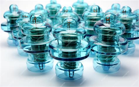 Premium Ai Image Glass Electric Insulators On A White Background