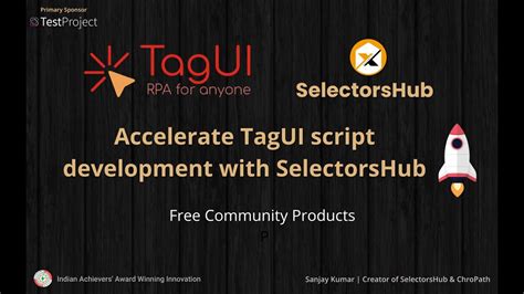 Accelerate Tagui Script Development With Selectorshub Youtube