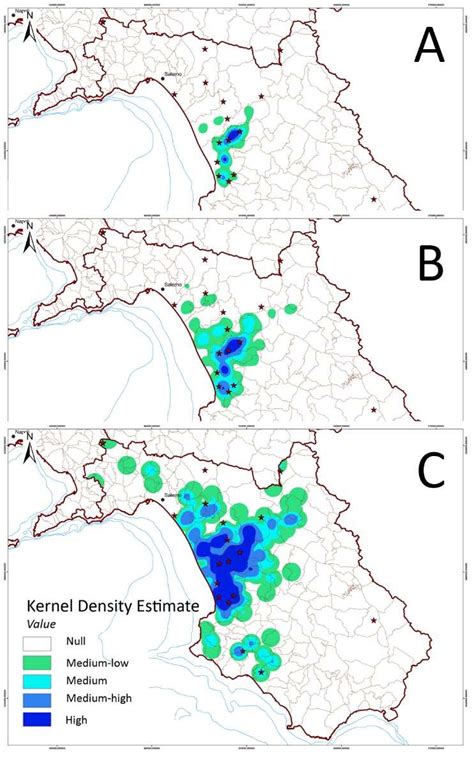 Kernel Density Estimate Classification Methods A Equal Interval B Download Scientific