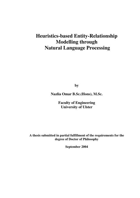 Pdf Heuristics Based Entity Relationship Modelling Through Natural