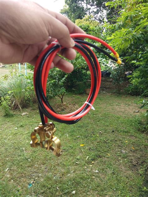 สายพ่วงแบตเตอรี่ สายต่ออินเวอร์เตอร์ สายพ่วงแบต โซล่าเซลล์ พร้อมขั้วแบต หางปลา ทนกระแสไฟสูง ยาว