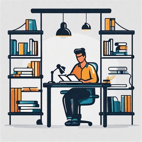 Dedicated Student Doing Research Premium Ai Generated Image