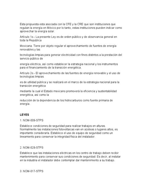 Marco Regulatorio Pdf Fotovoltaica Energía Solar