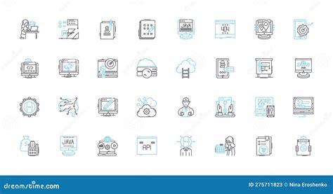 Application Design Linear Icons Set Interface Layout User Friendly