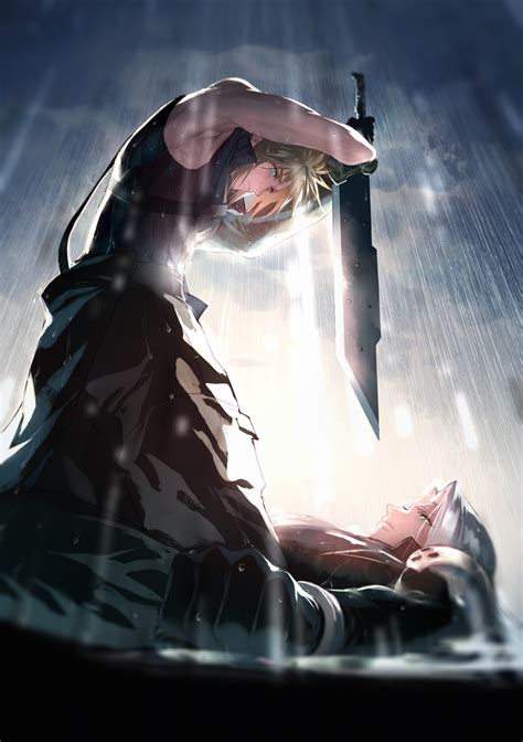 Cloud Strife And Sephiroth Final Fantasy And More Drawn By Eilinna Danbooru