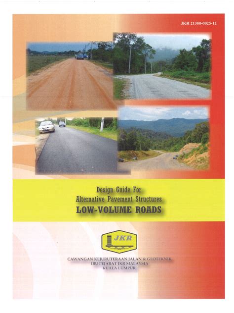 Design Guide For Alternative Pavement Structures Low Volume Roads Pdf