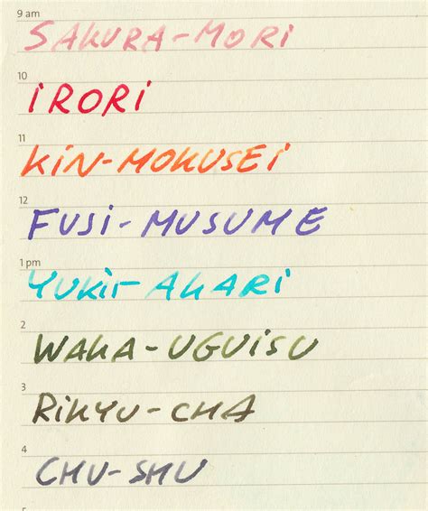 Sailor Jentle Line 2016 Comparison Wondernaut In The World Of Stationery Wonders