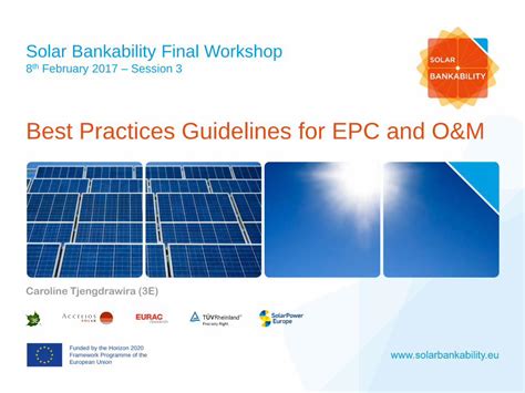 Pdf Best Practices Guidelines For Epc And Oandm Solar Fileadminsites