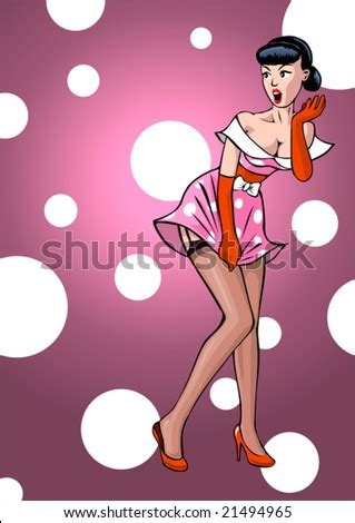 Sexy Pinup Woman Phone Answer Call Stock Vector 386677669 Shutterstock