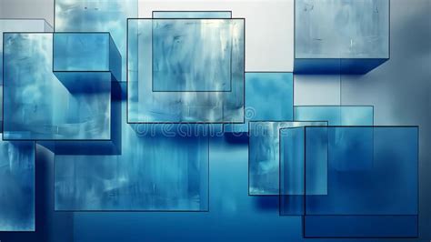 Abstract Blue Geometric Pattern With Layered Textures Modern Art Concept Stock Video Video Of