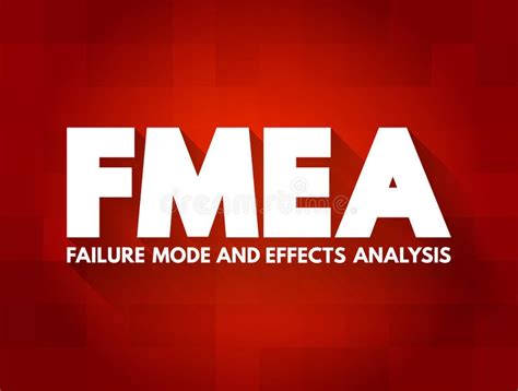 FMEA Failure Modes And Effects Analysis Acronym Business Concept For