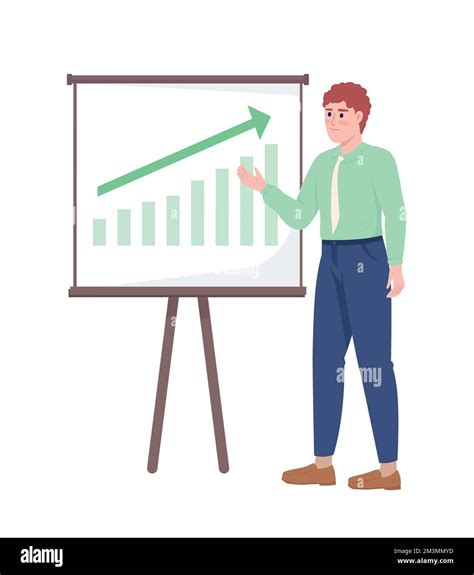 Man Presenting Effective Strategy Semi Flat Color Vector Character Stock Vector Image And Art Alamy