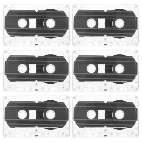6 Pcs Blank Audio Tapes 60 Minute Recordable Blank Cassette Tapes Empty