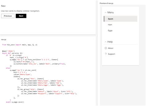Add Navigation Component Issue Holoviz Panel GitHub