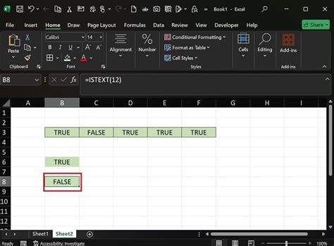 Excel Istext Function