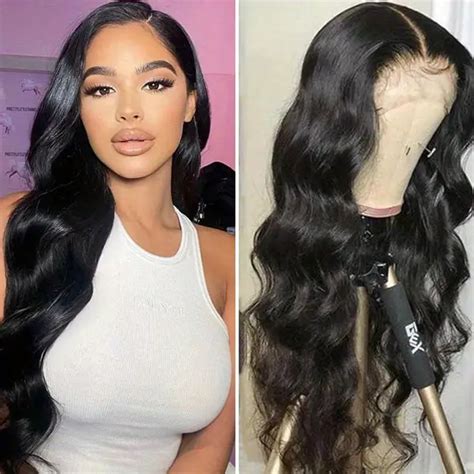 180 밀도 바디 웨이브 레이스 프런트 가발 13x4 투명 레이스 정면 가발 여성용 레미 브라질 바디 웨이 Temu