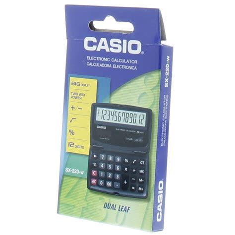 Casio Dual Leaf Electronic Calculator Sx 220 Online At Best Price Calculator Lulu Uae