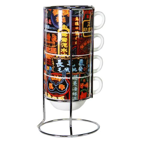 Nathan Road Stackable Mug Set Asia Society Hong Kong Center