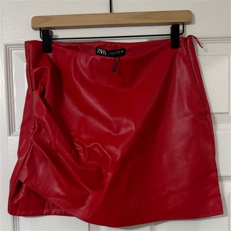 Zara Skirts Zara Vibrant Red Mini Skirt Poshmark