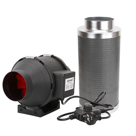 Ezyflow 4 Inch 100mm Inline Duct Fan Speed Controller Carbon Filter Ex Handb Warehouse